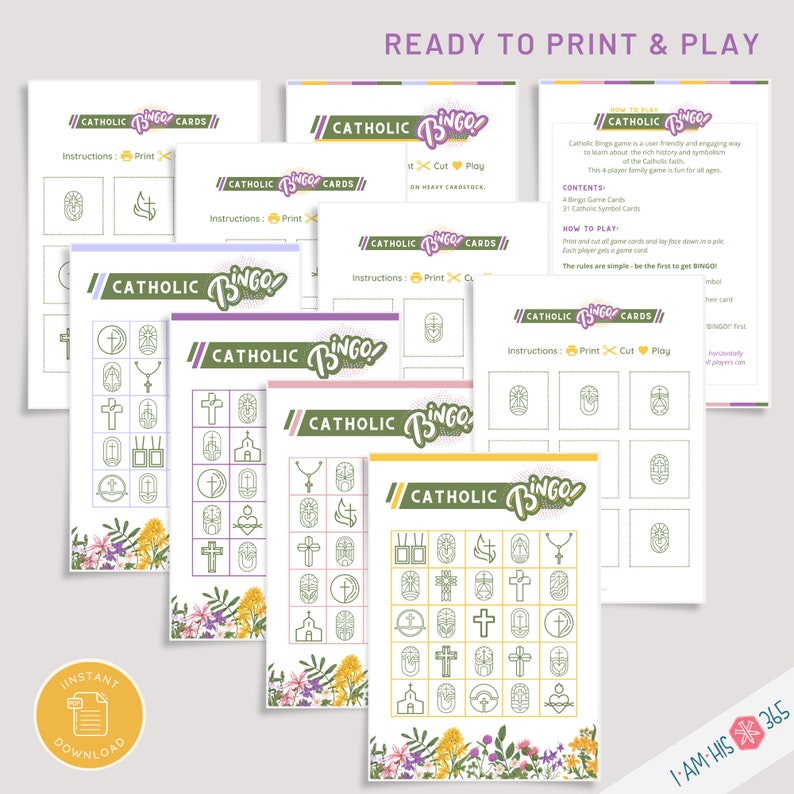 Printable Catholic Bingo | Catholic Game | Catechism Activity ...