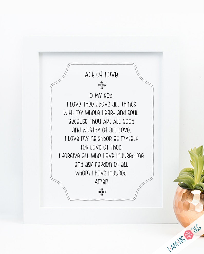 Act of Faith Hope & Love Prayer Prints: Set of 3 Catholic - Etsy