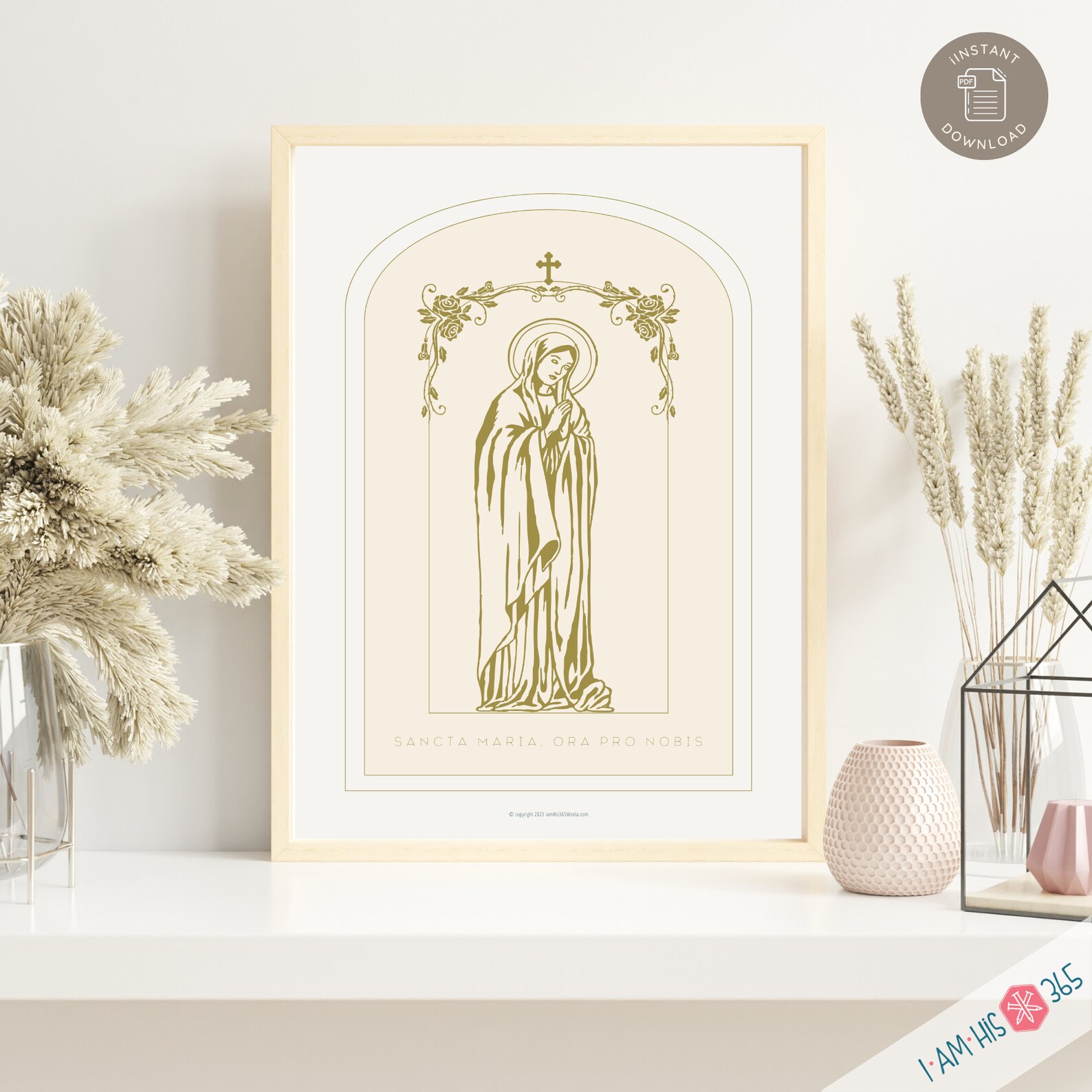 Holy Mary Art Print: Catholic Home Decor (digital Download) - Etsy