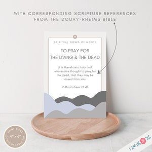 Catholic Works of Mercy Catechism Cards: Douay Rheims Bible (digital ...