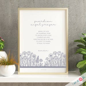 Guardian Angel Prayer Print: Catholic Home Decor (digital Download) - Etsy