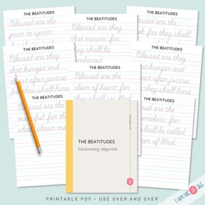 Catholic Cursive Worksheet Bundle for Catechism | Scripture | Saints ...