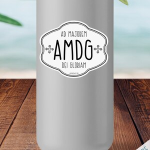 AMDG Decal Catholic Saint Sticker Decal St. Ignatius of Loyola Laptop ...