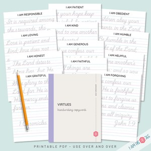 Catholic Cursive Worksheet Bundle for Catechism | Scripture | Saints ...