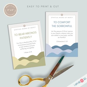 Printable Catholic Catechism Cards Mega-bundle | Works of Mercy | 10 ...