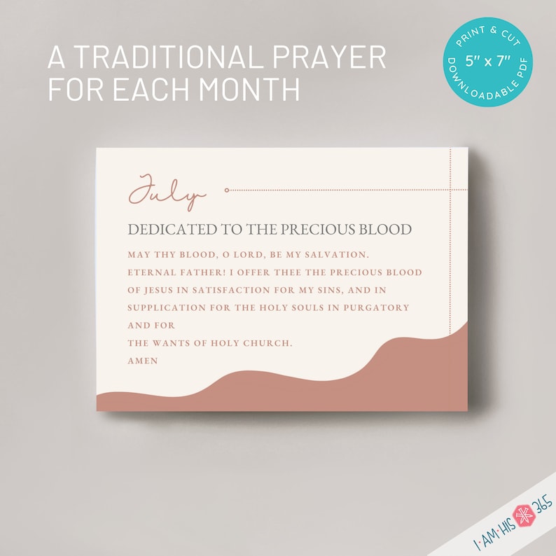12 Catholic Prayer Cards for Monthly Devotion Traditional - Etsy