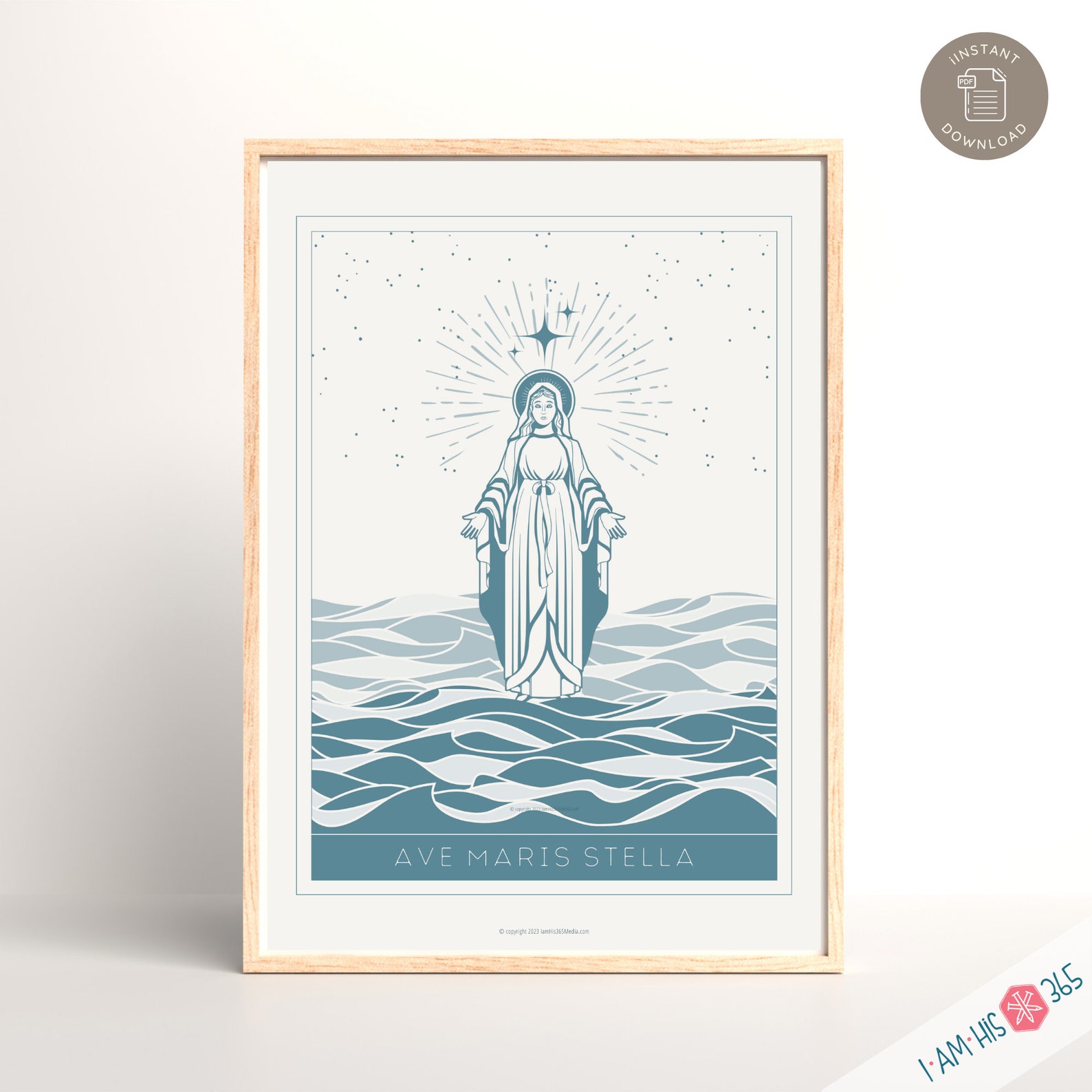 Star of the Sea | Maris Stella Art Print, Hail Mary Print, Blessed ...
