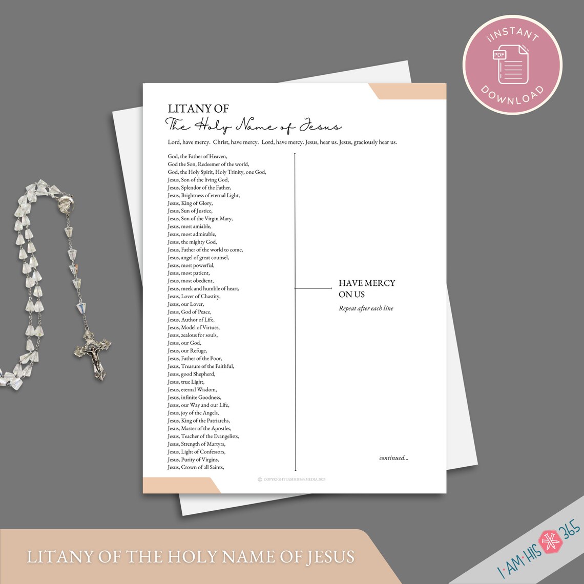 Catholic Litany Prayer Packet Instant Download PDF for Prayer ...