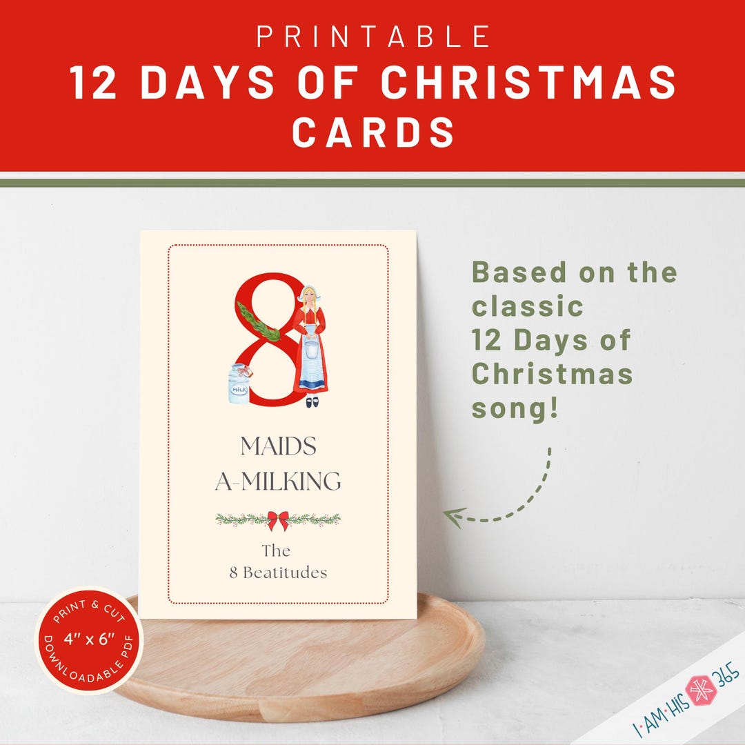 Catholic Twelve Days of Christmas Cards | DIY Print & Cut Catechism ...