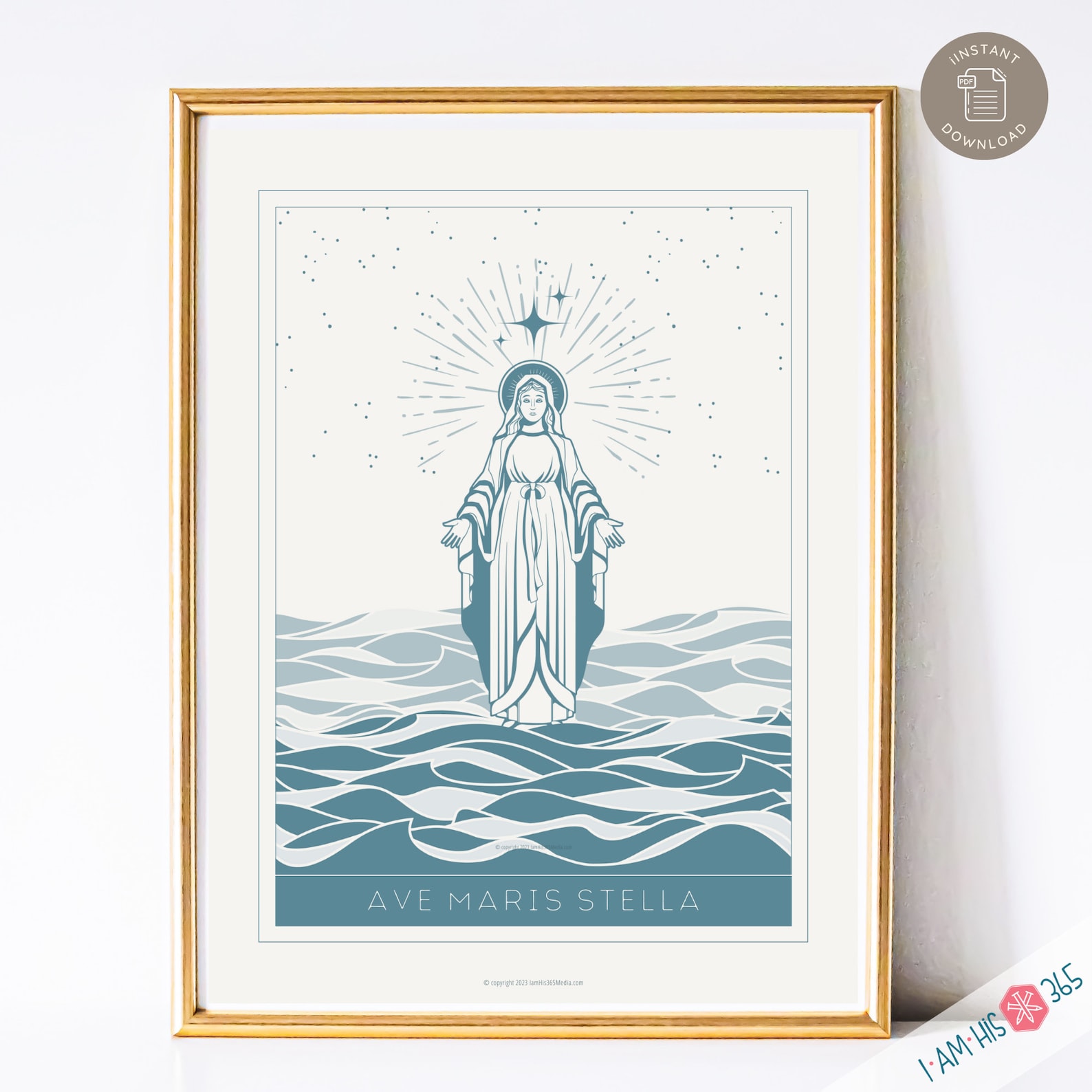 Star of the Sea | Maris Stella Art Print, Hail Mary Print, Blessed ...