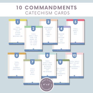 Printable Catechism Cards Catholic Mega-bundle 65 | Works of Mercy | 10 ...