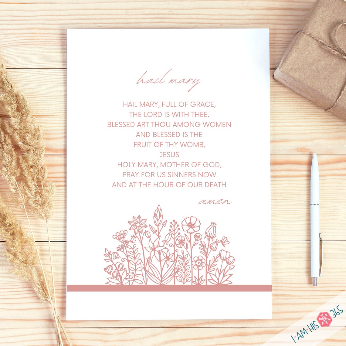 Hail Mary Prayer Print Catholic Prayer Print Printable - Etsy