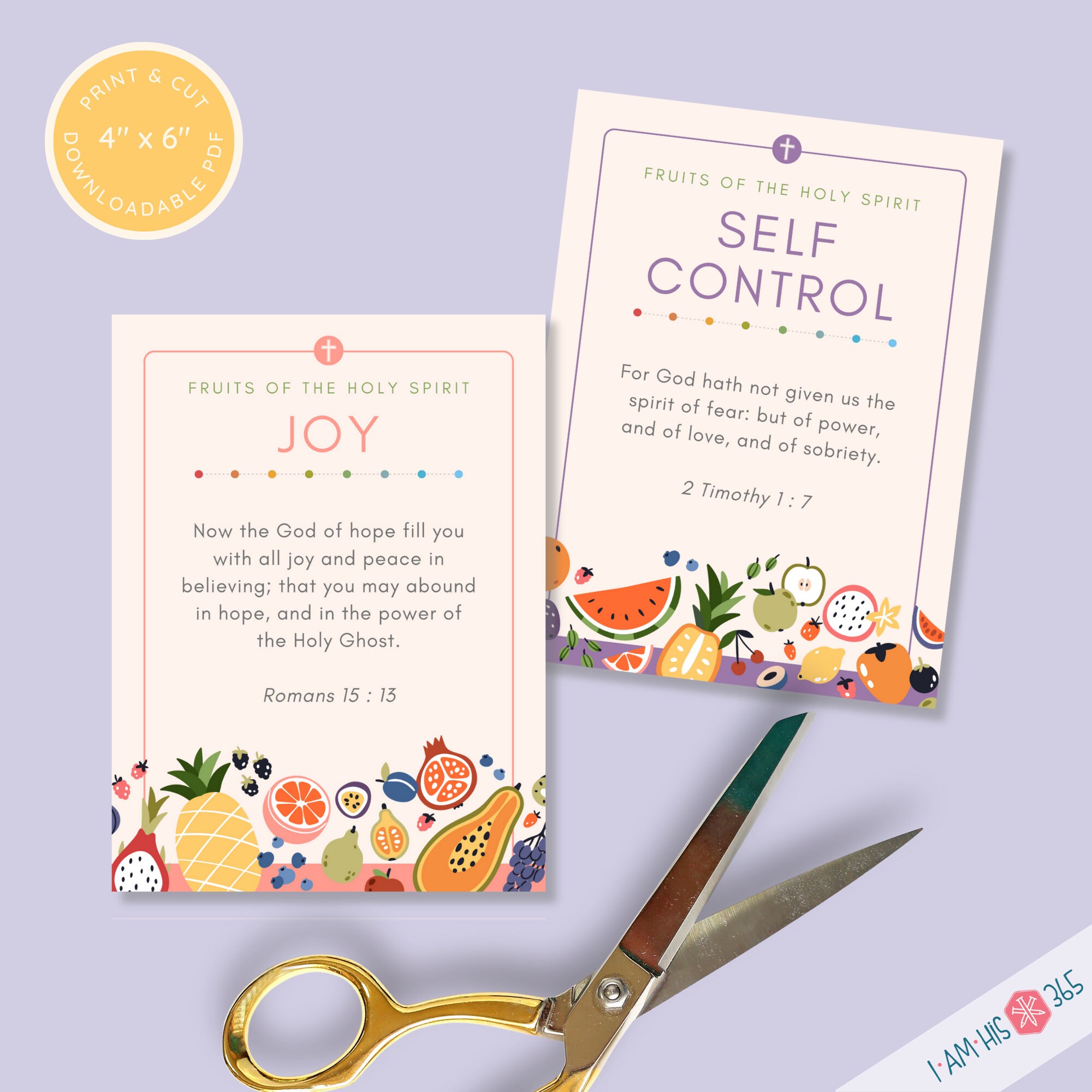 Fruits of the Holy Spirit Catechism Cards Bible Verse Virtue Cards ...