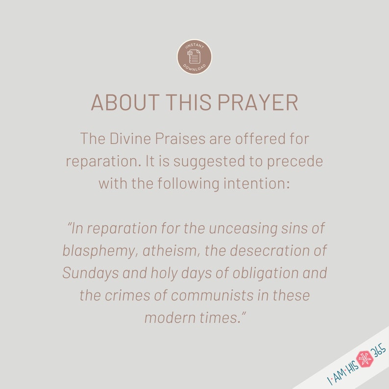 The Divine Praises Prayer Print - Catholic Prayer Printable, Christian ...