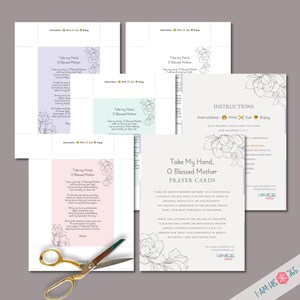 Blessed Mother Prayer Card Set: Catholic Poem Art (digital Download) - Etsy