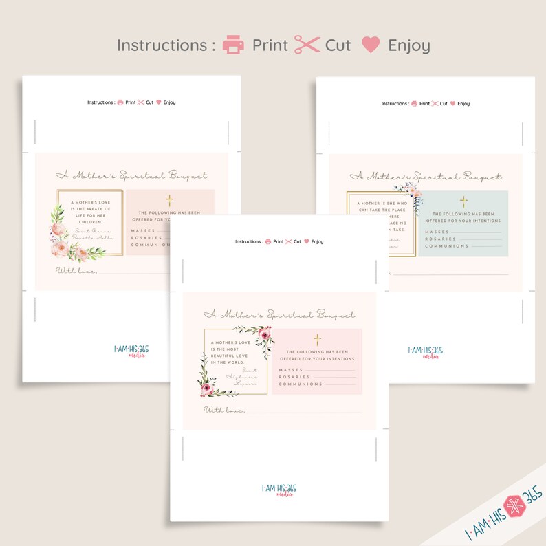 Catholic Motherhood Spiritual Bouquet Cards: Saint Quotes (digital ...