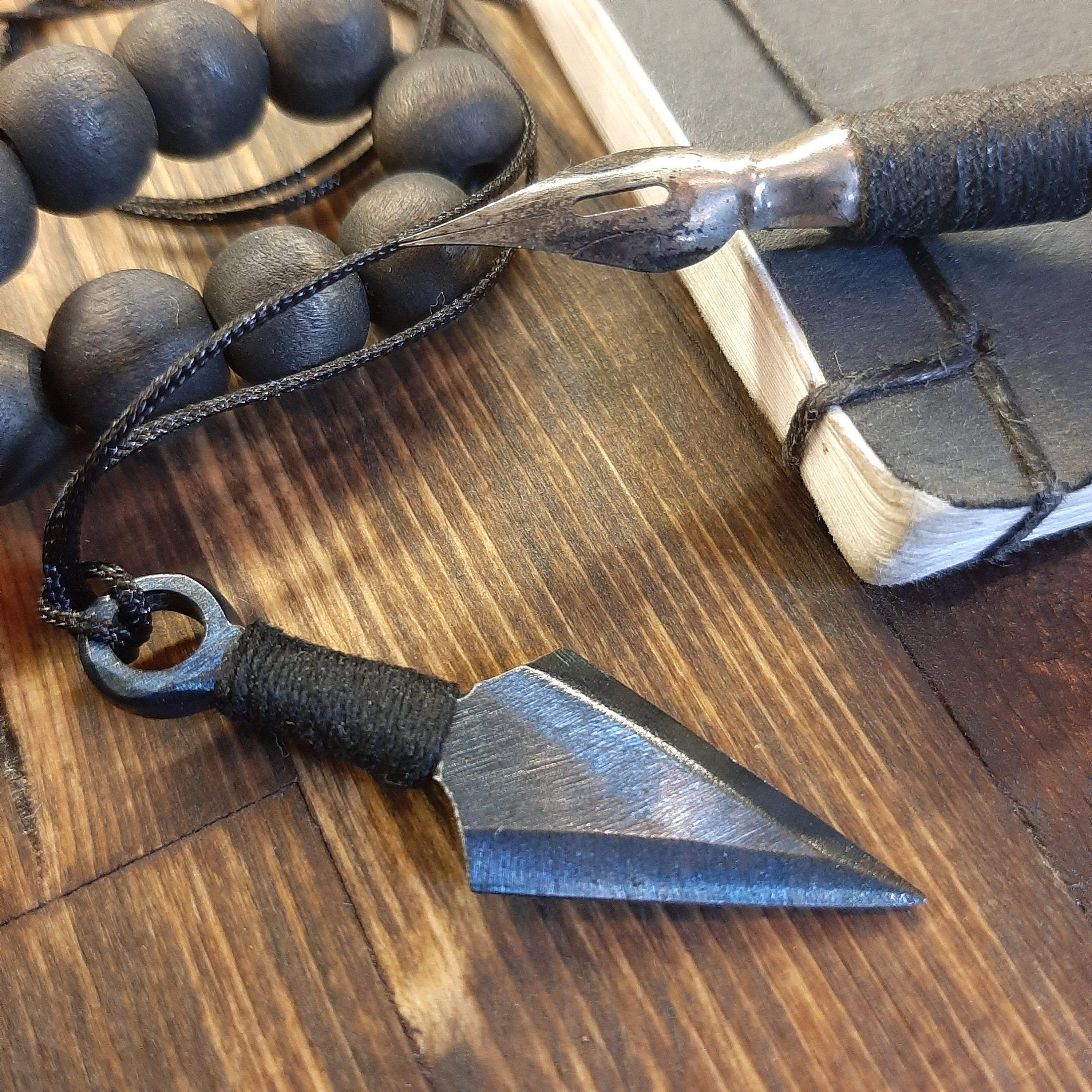Personalized Kunai Pendant Necklace made of Recycled Steel | Etsy