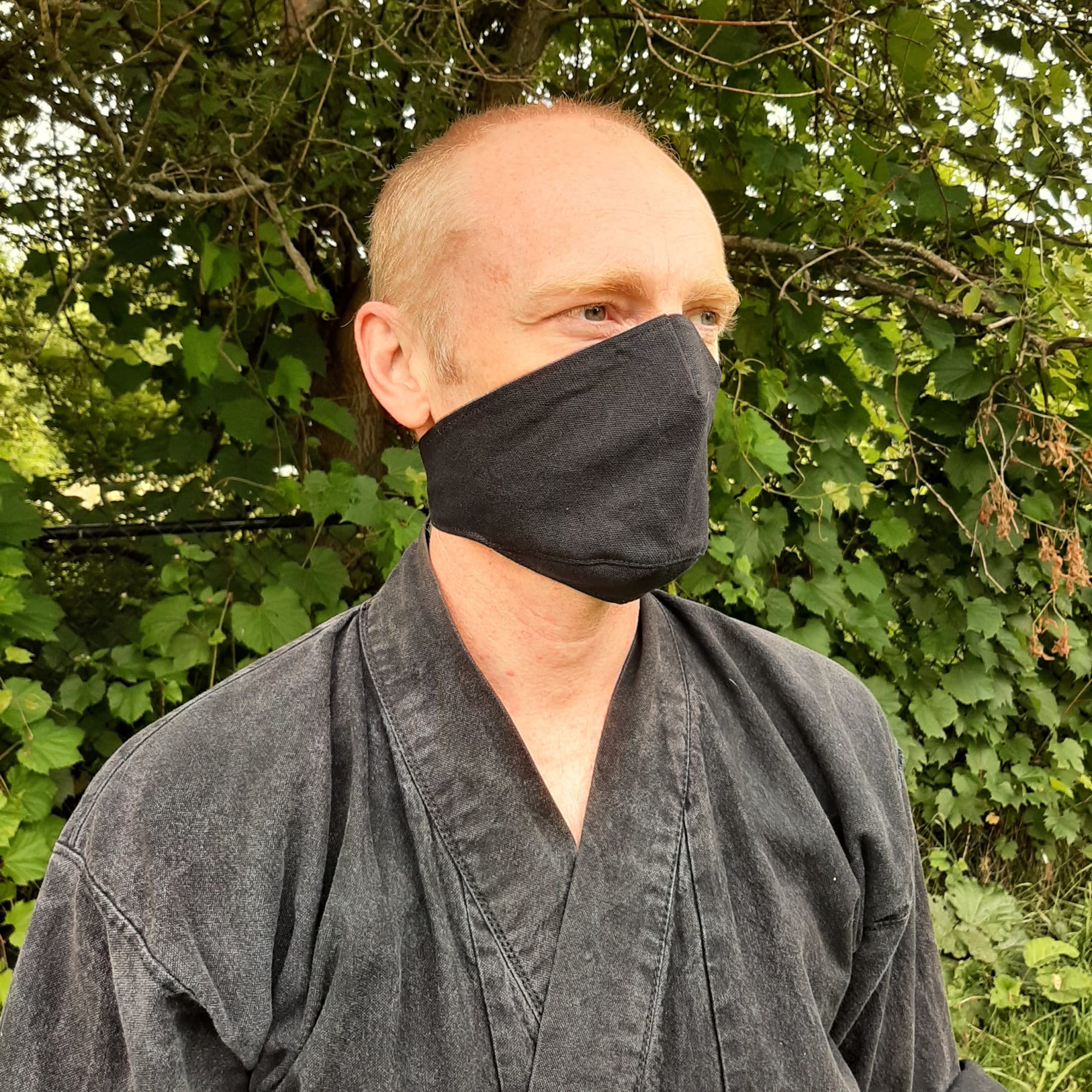 Black Ninja Mask Sleek Cotton washable adjustable and | Etsy