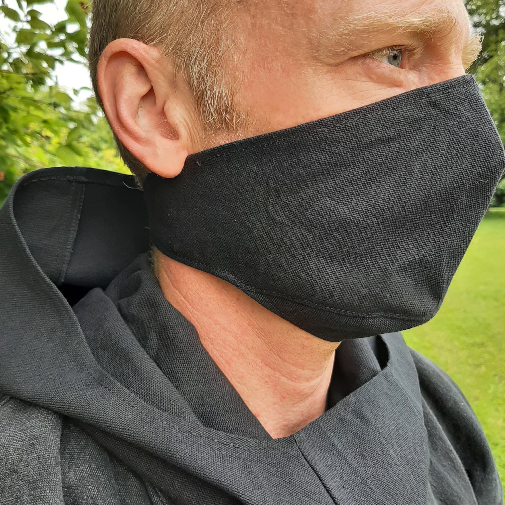 Black Ninja Mask Sleek Cotton washable adjustable and | Etsy