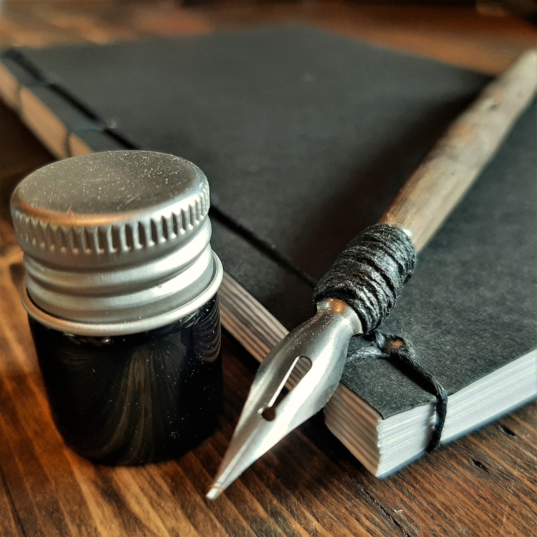 Writing Set, 100 Page Notebook, Traditional Binding, Hand-bound, With ...