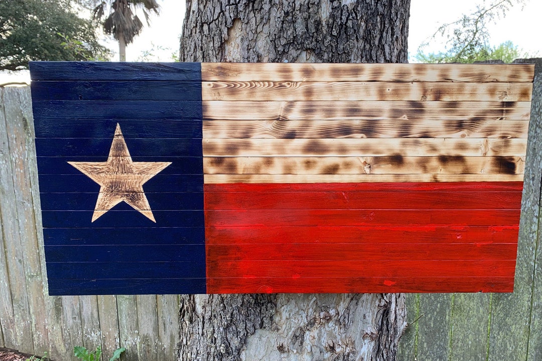Wooden Texas Flag: Rustic Lone Star State Wall Decor - Etsy