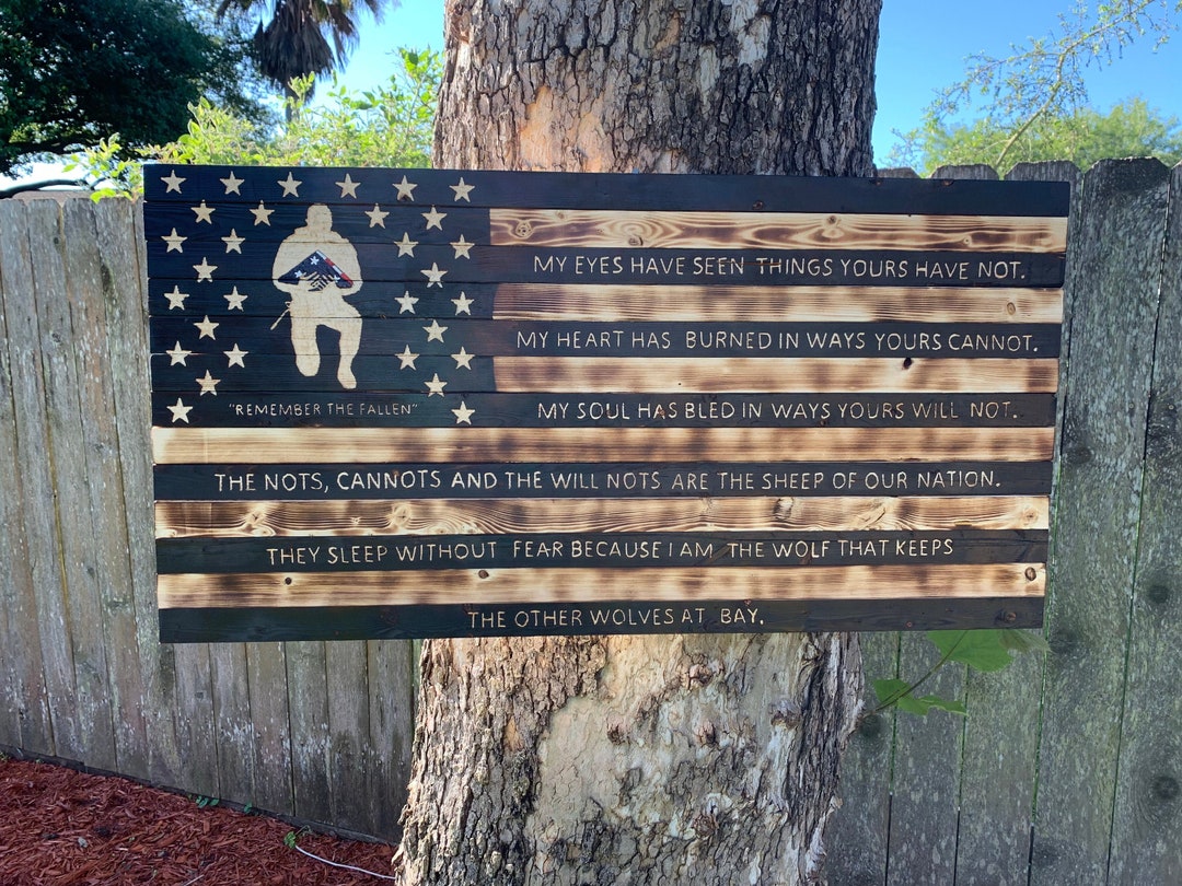 Remember the Fallen American Flag - Etsy