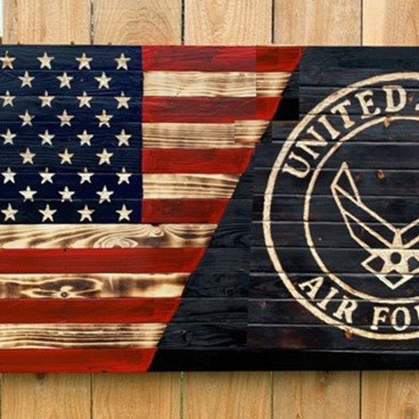 Rustic Air Force Flag - Etsy