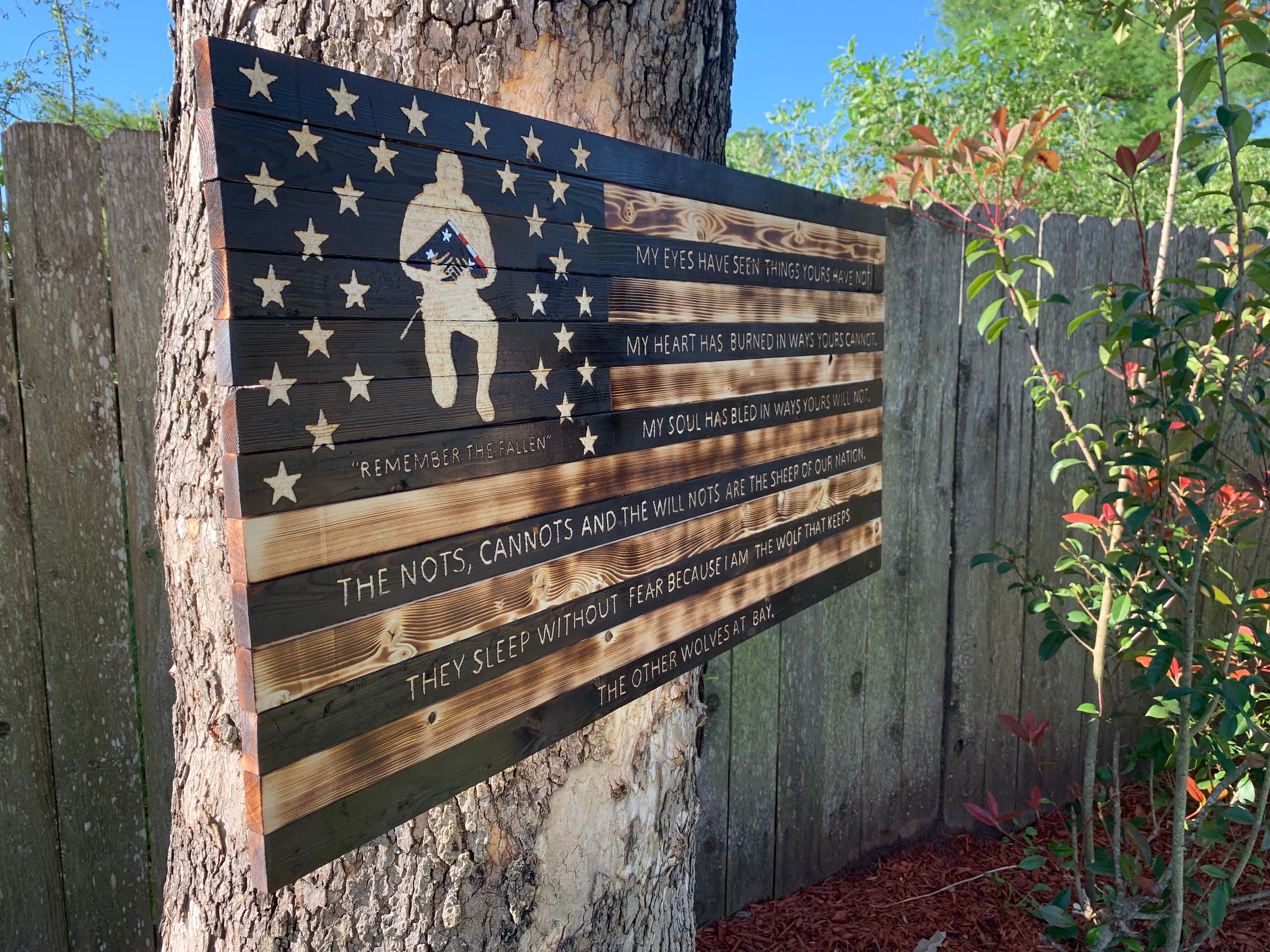 Remember the Fallen American Flag - Etsy