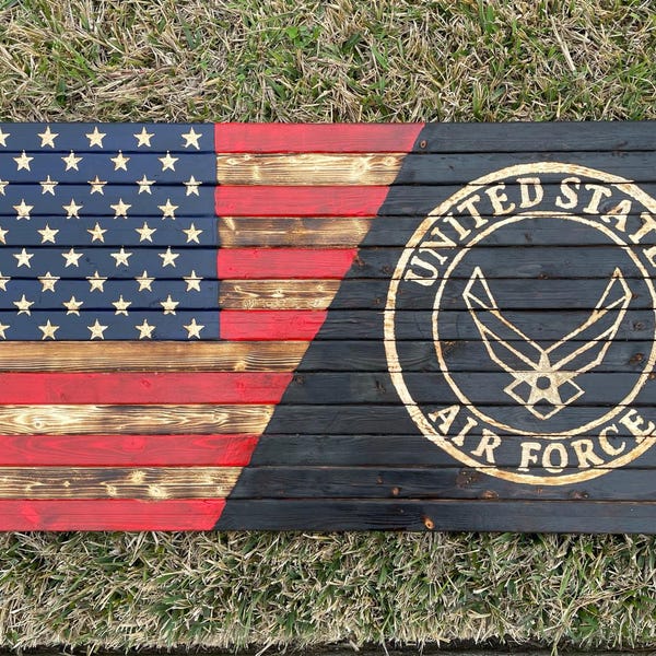 Rustic Air Force Flag - Etsy
