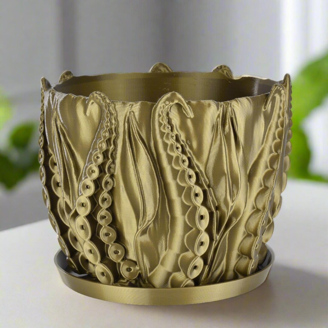 Large Octopus Tentacles Undersea Planter, Bronze Color Option, 8-inch ...
