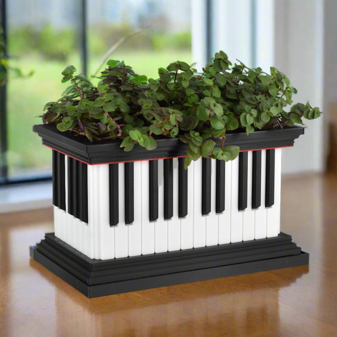 Piano Keyboard Planter, 3D Printed, 8-inch-wide Trough With Tray - Etsy