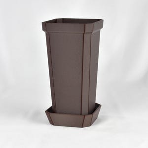 Tall and Narrow Plant Pot, Chocolate, 7-inch Height - Etsy