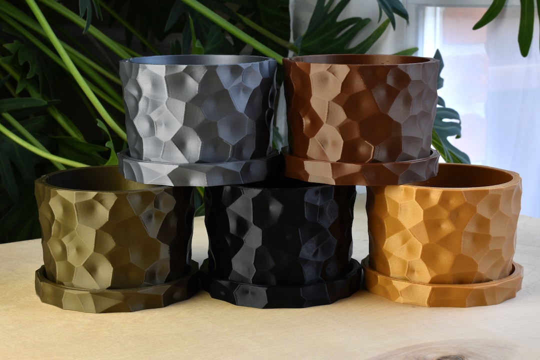 Voronoi Pattern Planter With Drainage and Tray Outdoor Safe - Etsy