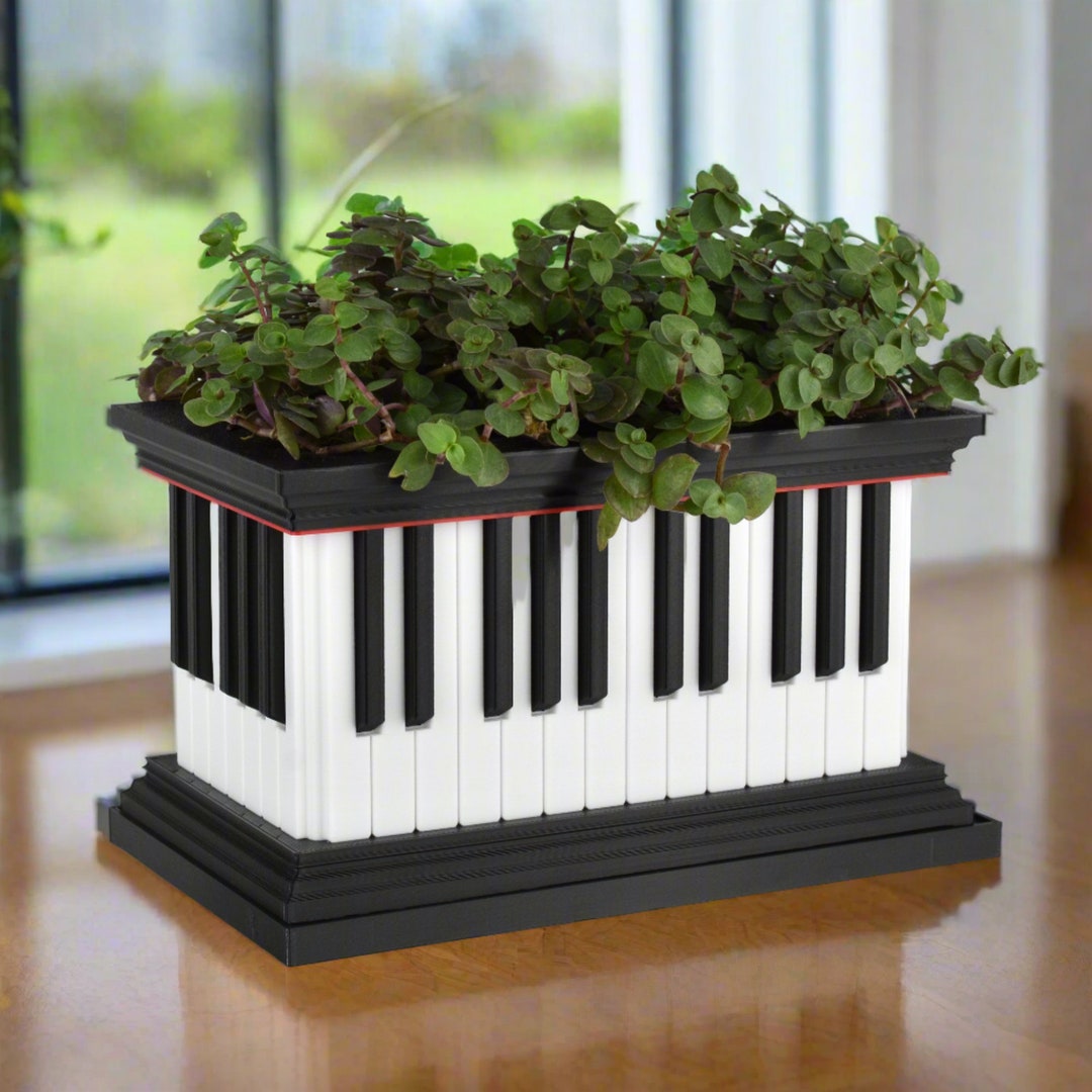 Piano Keyboard Rectangular Planter, 8-inch-wide Trough With Tray - Etsy
