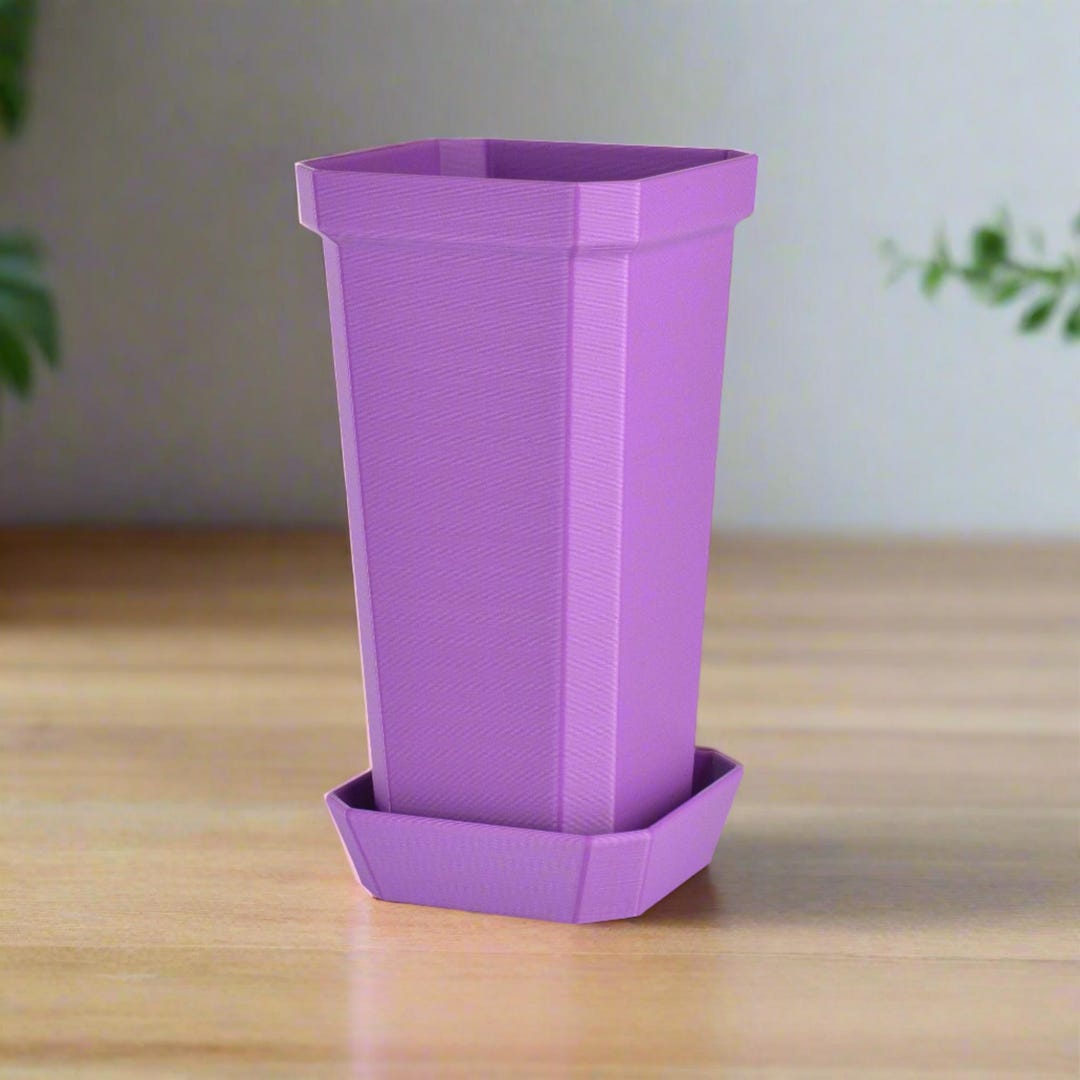 Tall and Narrow Plant Pot, Mauve, 7-inch Height - Etsy