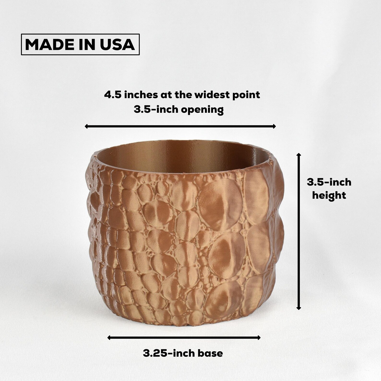 Small Alligator Planter, Copper Color, 4-inch Pot - Etsy
