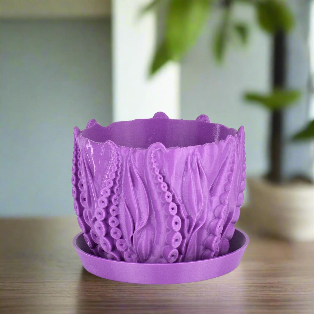 Small Octopus Tentacles Undersea Planter, Mauve, 4-inch Pot - Etsy