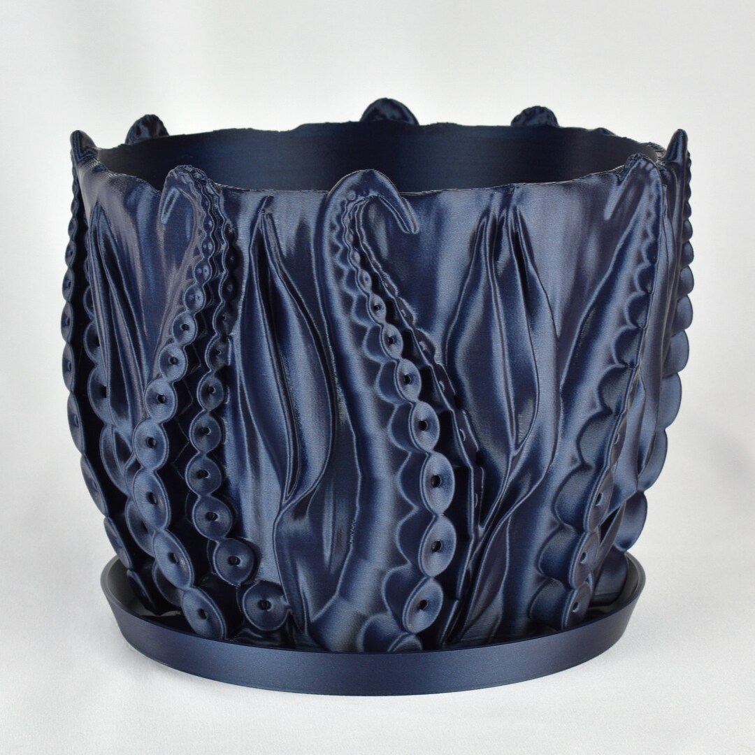 Large Octopus Tentacles Undersea Planter, Dark Blue, 8-inch Pot - Etsy
