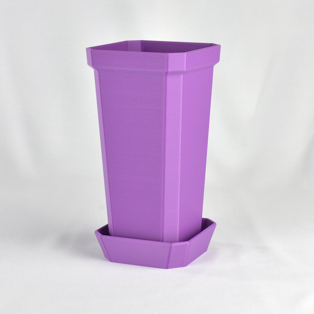 Tall and Narrow Plant Pot, Mauve, 7-inch Height - Etsy