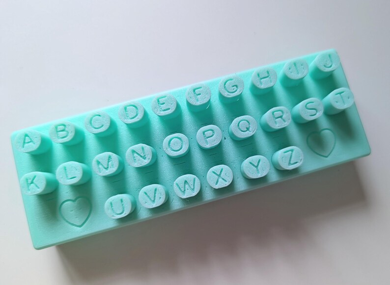 6mm Alphabet Letter Stamp Set: Clay Embossers STL Files (digital ...
