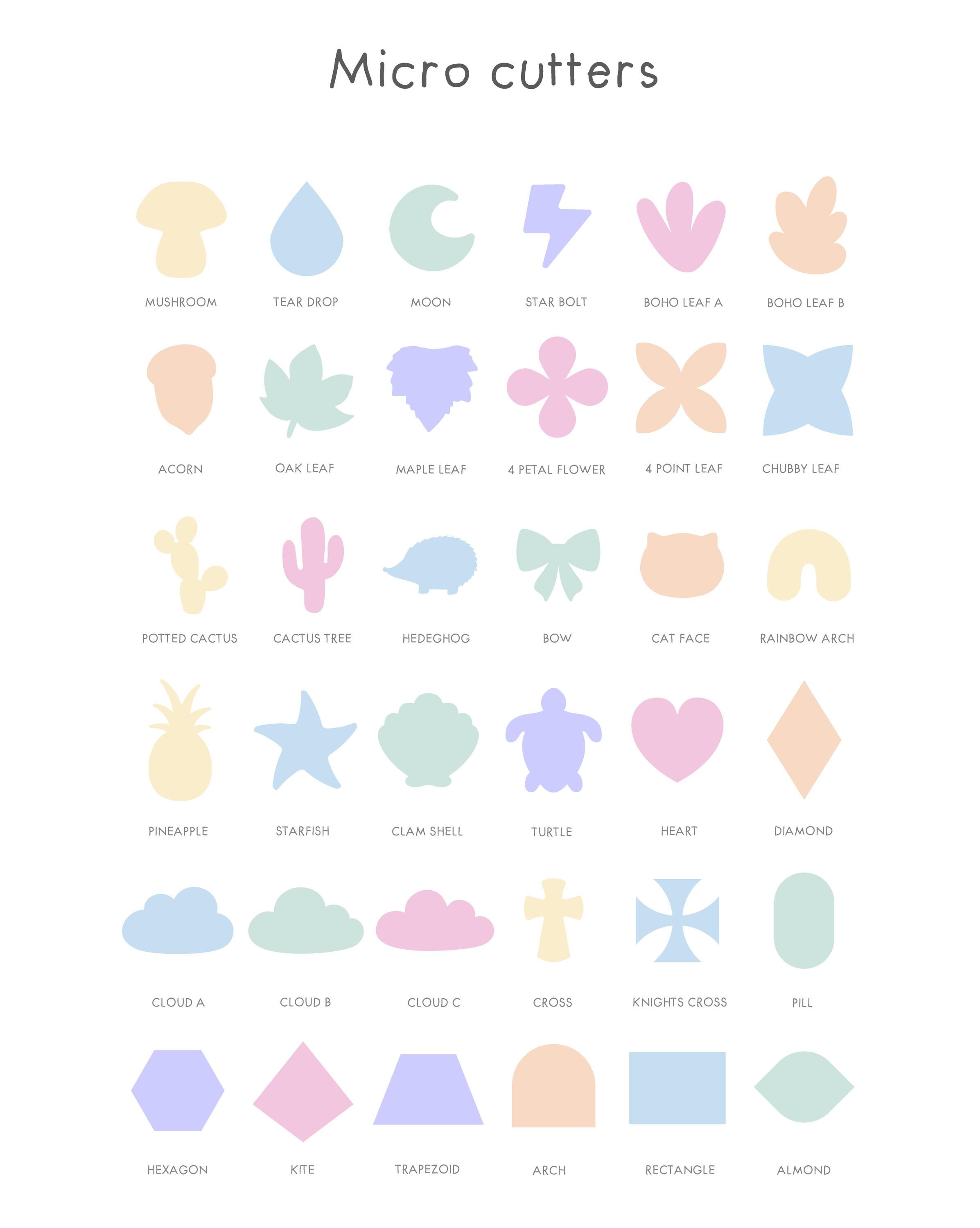 36 Micro Polymer Clay Cutter Pack, Digital STL Files | Jewellery ...