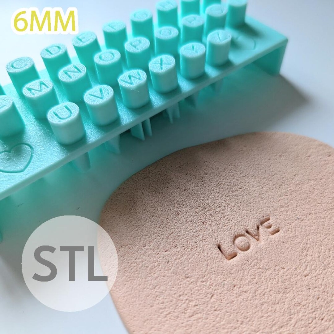 Alphabet Letter Stamp Set - 6mm Uppercase | Digital STL Files ...