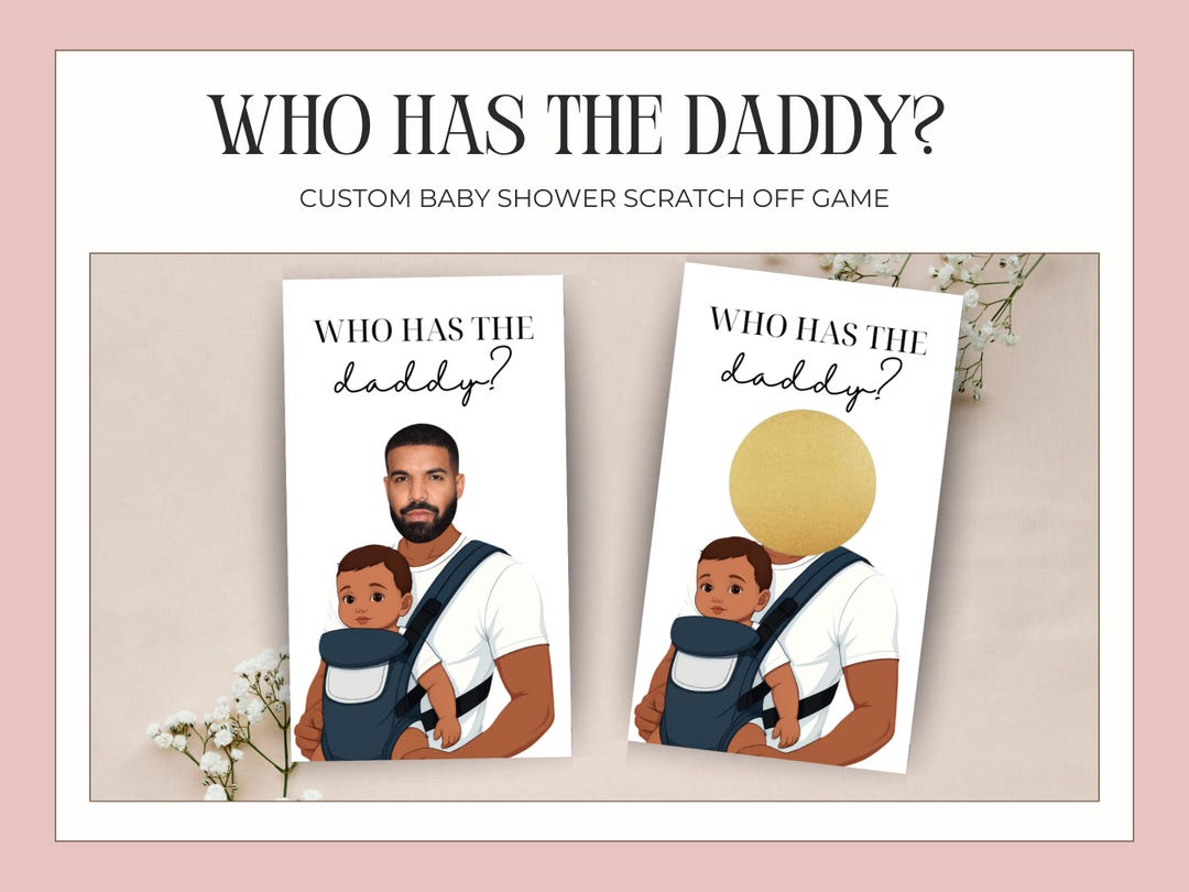 Printed Baby Shower Game Who Has the Daddy Scratch Off, Scratch off ...