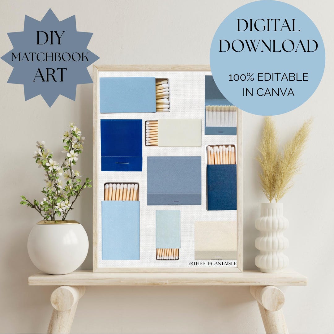 VIRAL Blue DIY Matchbook Poster and Print - Customizable Matchbooks ...