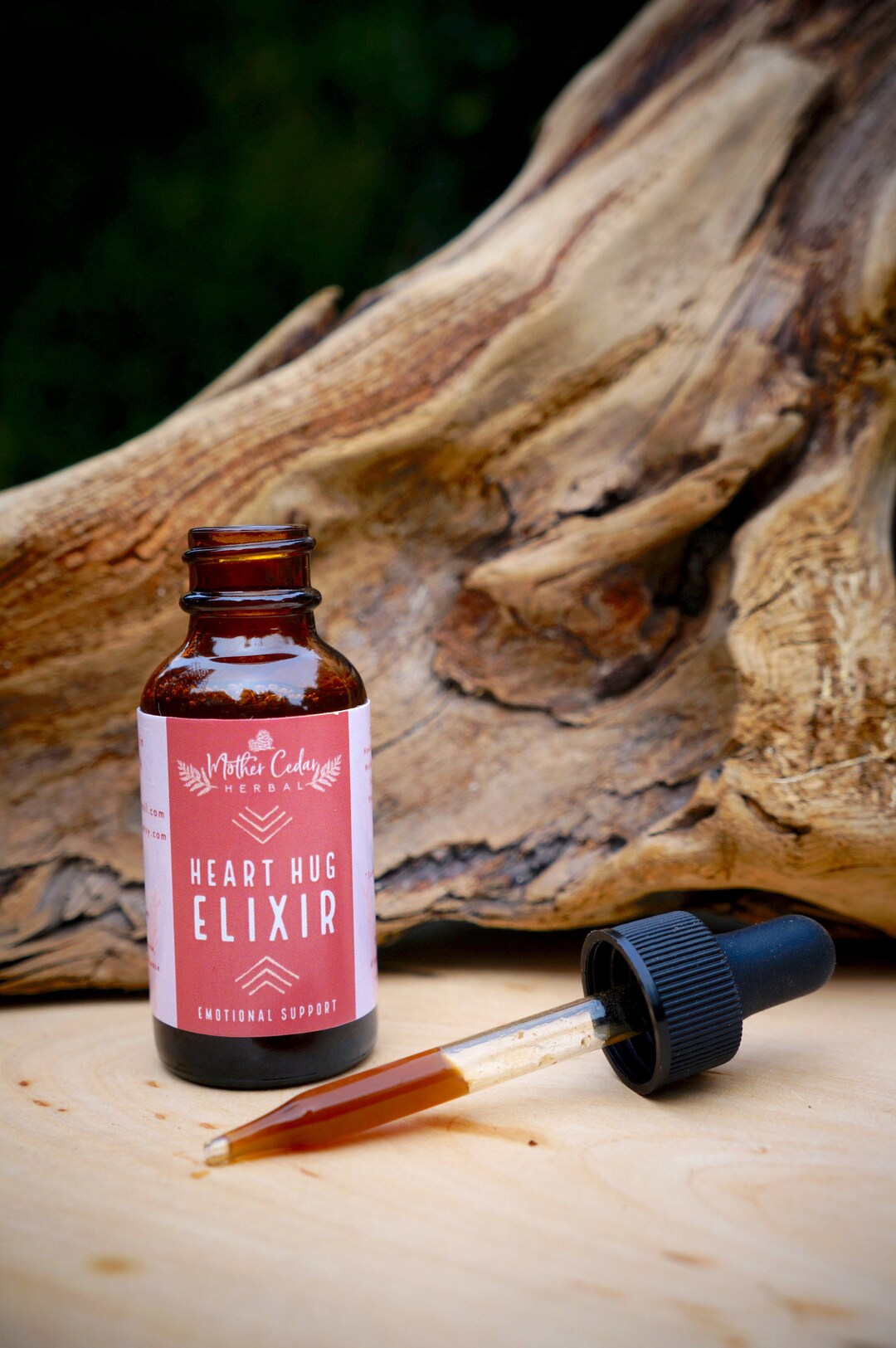 HEART HUG Emotional Support Elixir, Organic Herbal Tincture, Heart ...
