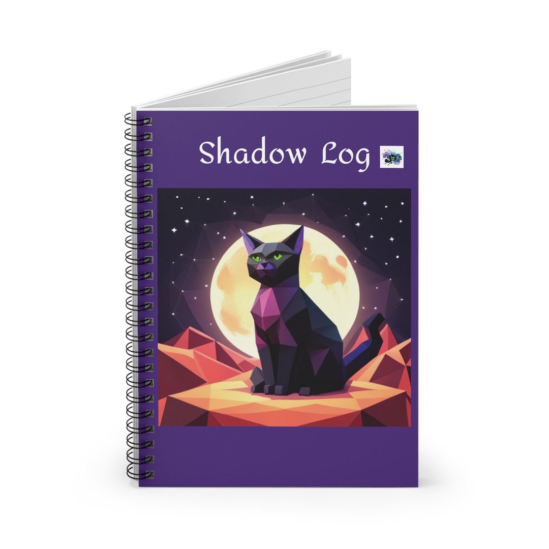 Spiral Notebook shadow Log Ruled Line - Etsy