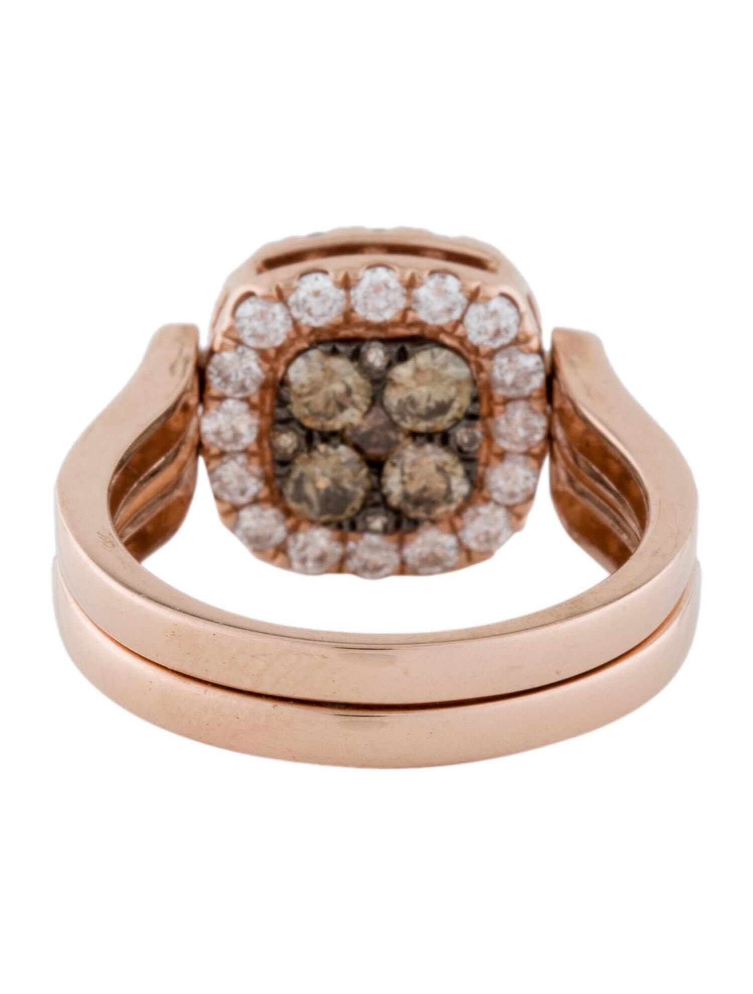Chocolate and Blue Diamond Cushion Reversible Ring | Reversible Diamond ...