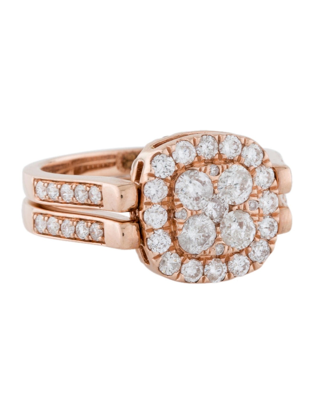 Chocolate and Blue Diamond Cushion Reversible Ring | Reversible Diamond ...