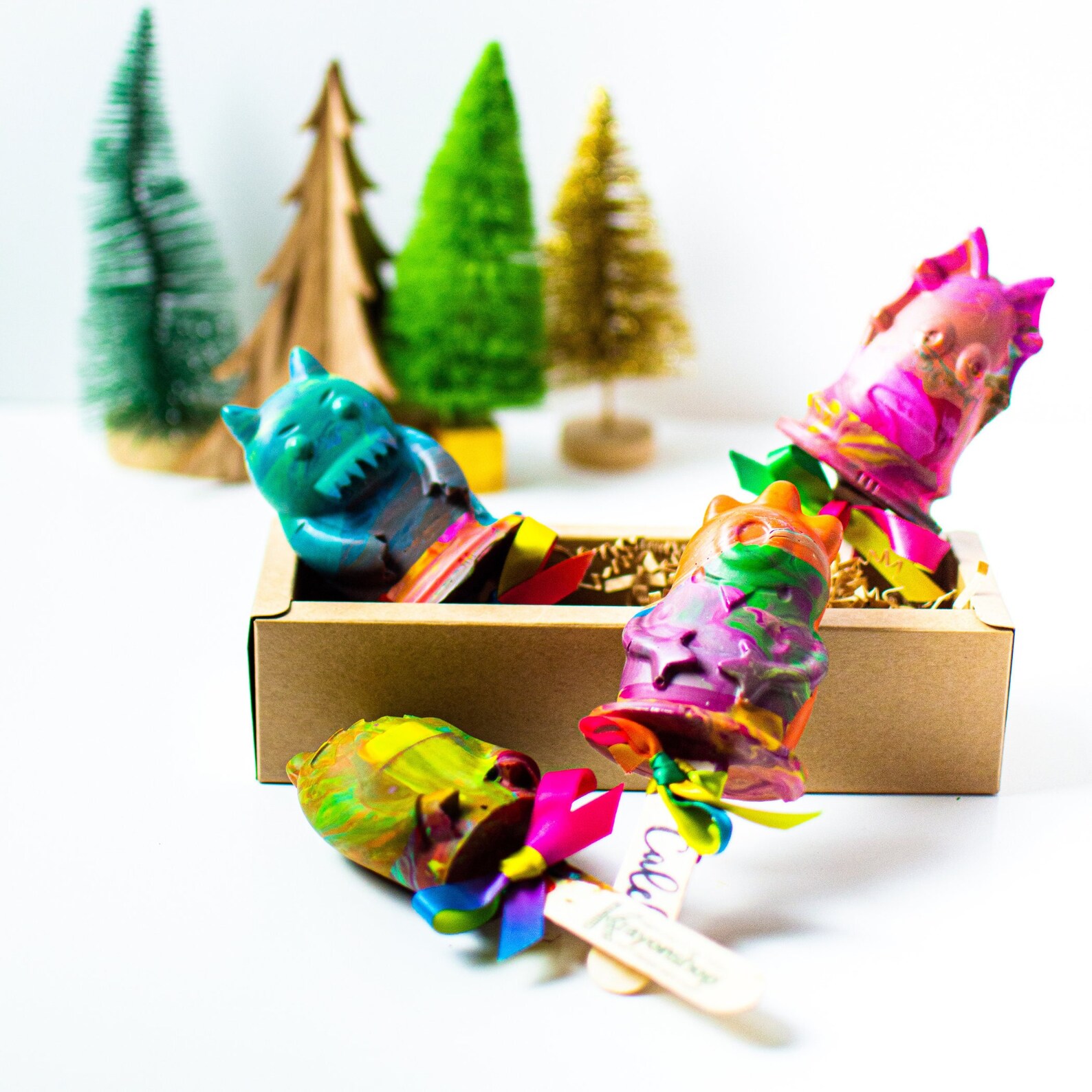 STOCKING STUFFER Monster Popsicle Crayon Gift, Personalized Monster ...