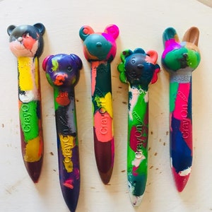 Barnyard Animal BIRTHDAY Party Favors, Upcycled Crayon Art, Pet Crayons ...